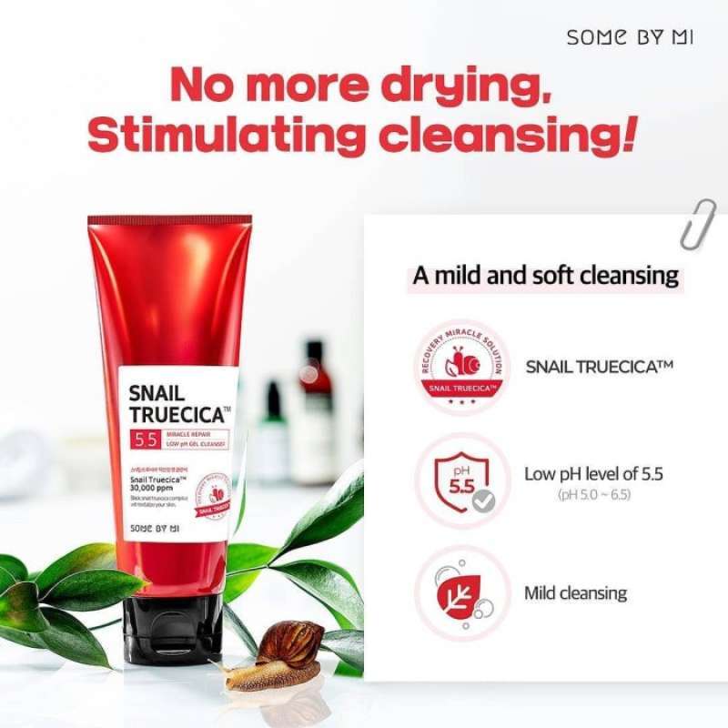 Promo Somebymi Snail Truecica Miracle Repair Low pH Gel Cleanser 100ml ...