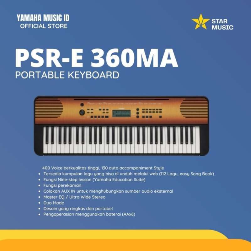 Jual Yamaha PSR E360 Portable Keyboard di Seller Star Music Official Store - Star Musik Kota ...