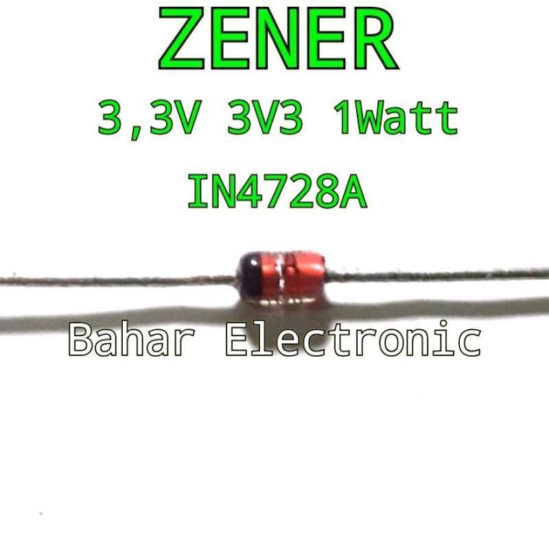 Jual Dioda Zener 3,3V 3V3 1W IN4728A di Seller Bahar Electronic - Oroombo Wetan, Kab. Pasuruan ...