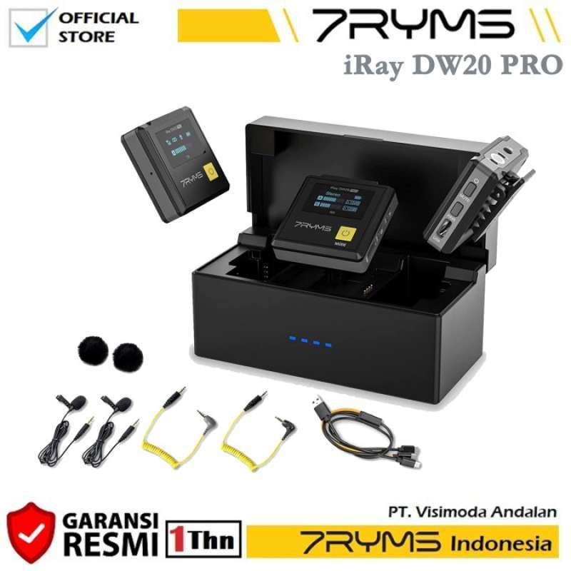 Promo 7RYMS iRay DW20 PRO 2.4Ghz Wireless Microphone with Charging Case Diskon 23% di Seller ...