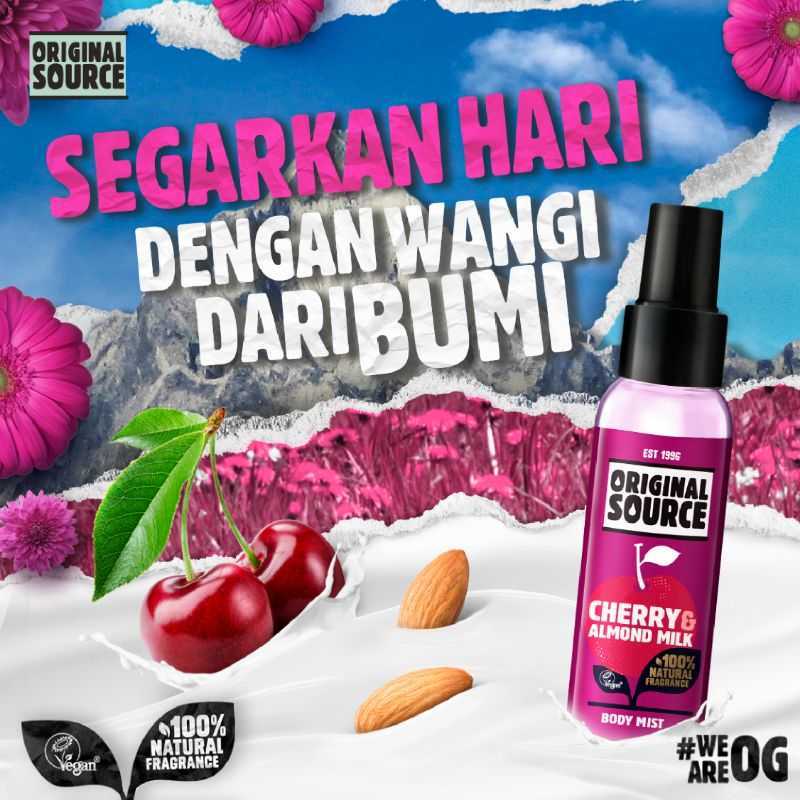 Promo WHS - Original Source Body Mist Cherry & Almond Milk - Parfum ...
