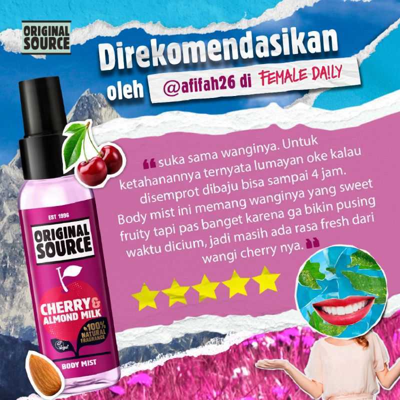 Promo WHS - Original Source Body Mist Cherry & Almond Milk - Parfum ...