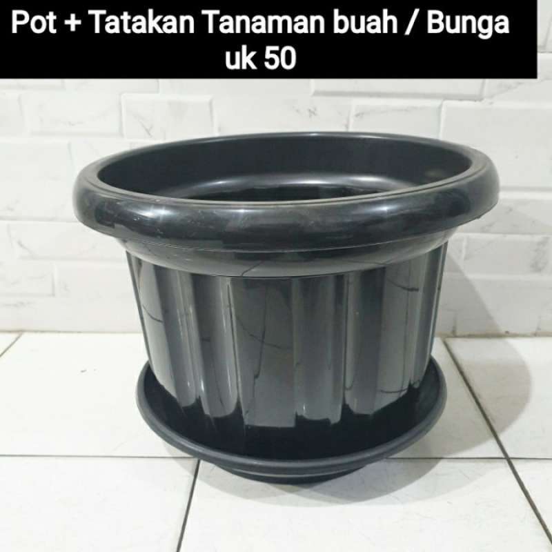 Promo Baywalk Promo Pot Tanaman Jumbo 50 Besar + Alas Tatakan Pot Tebal ...