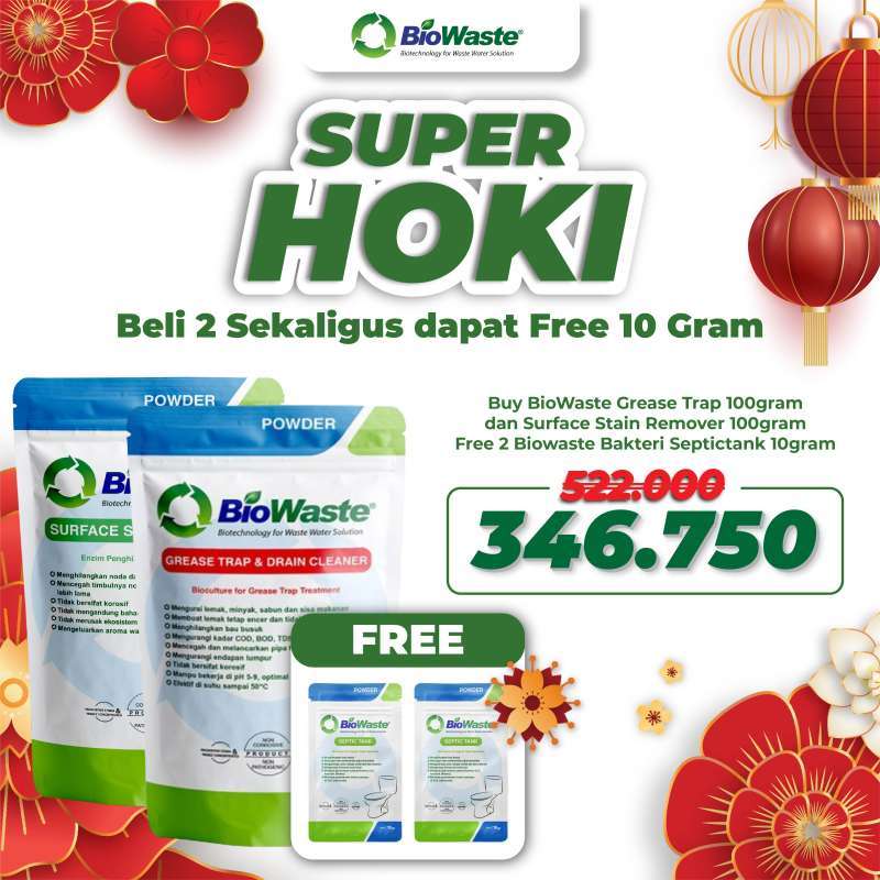 Promo BUY Biowaste Grease Trap dan Biowaste Surface Stain Remover 100gr ...