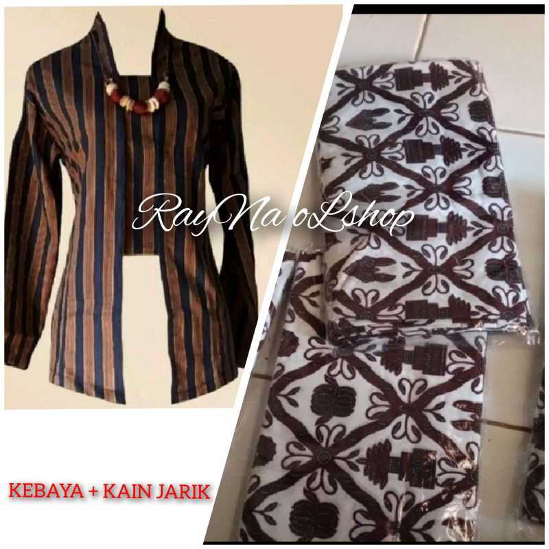 Jual SETELAN BAJU LURIK JAWA WANITA | KEBAYA LURIK + KAIN JARIK BATIK | PAKAIAN TRADISIONAL ...