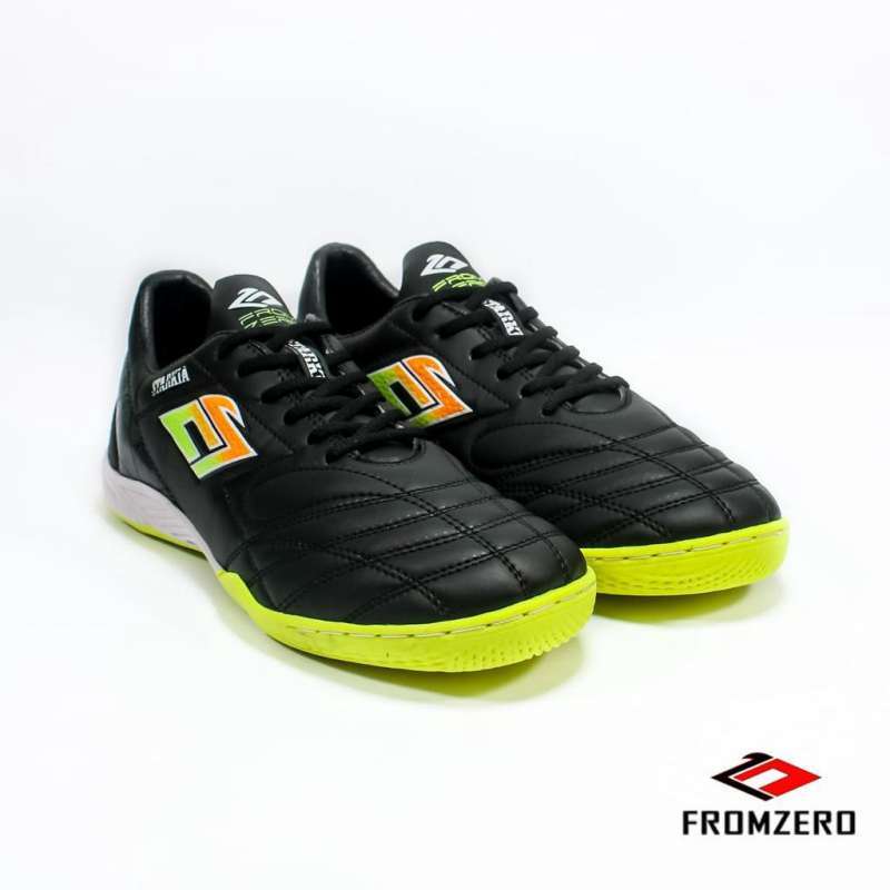 Promo Sepatu Futsal Pria Fromzero Revolted Black/Stabilo IN Original ...