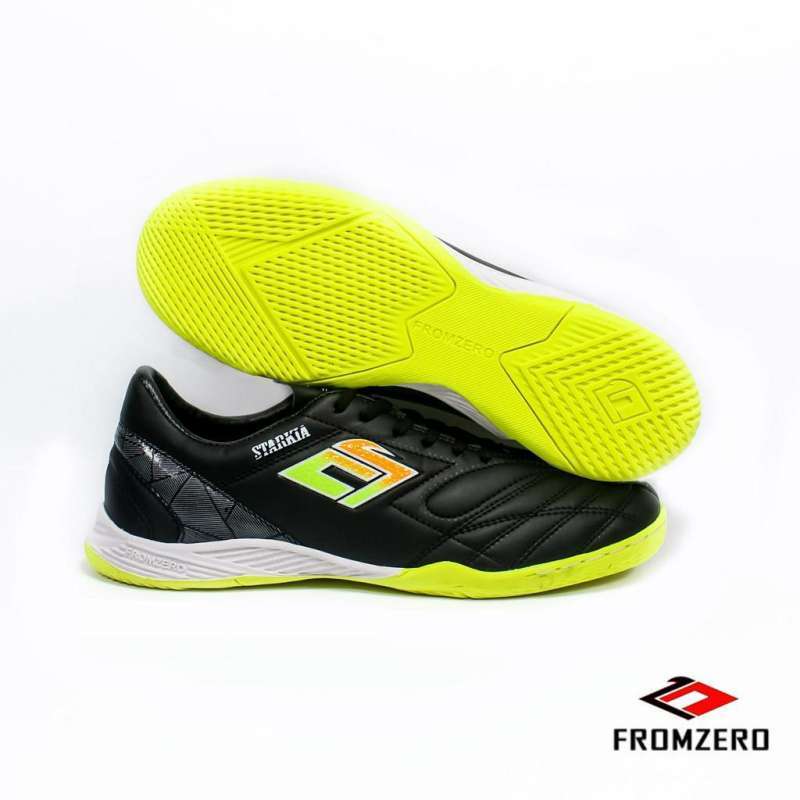 Promo Sepatu Futsal Pria Fromzero Revolted Black/Stabilo IN Original ...