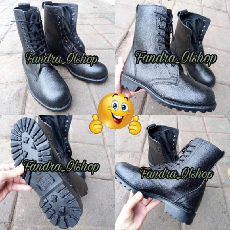 Promo SEPATU KULIT JERUK MOLDING STANDAR TNI AD SATPAM SECURITY Diskon ...