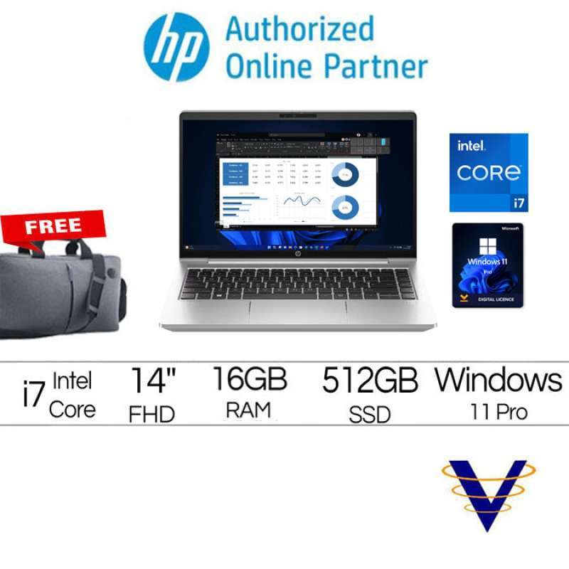 Jual HP 440 G10 Core i7-1355U 16GB 512GB SSD IRIS XE 14FHD W11PRO - 1 ...