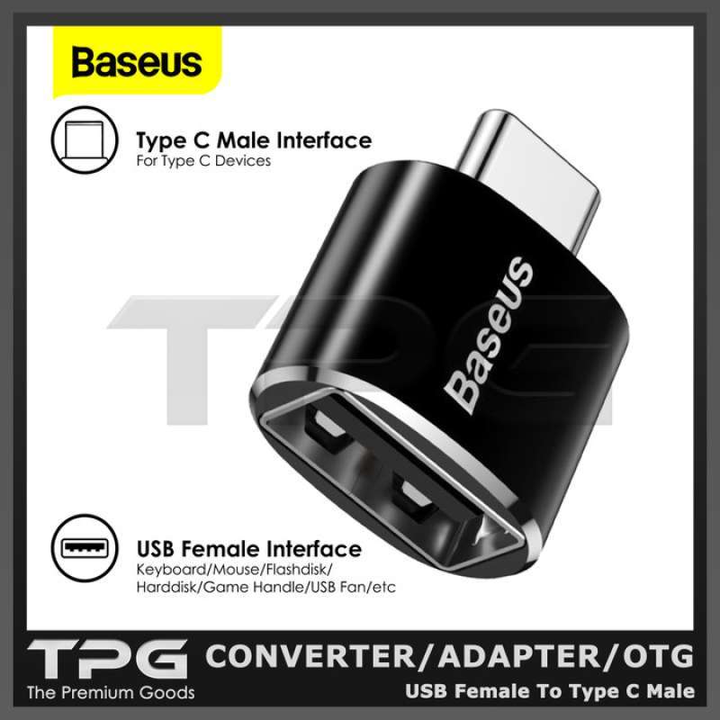 Promo BASEUS MINI USB FEMALE TO TYPE C MALE ADAPTER CONVERTER OTG ...