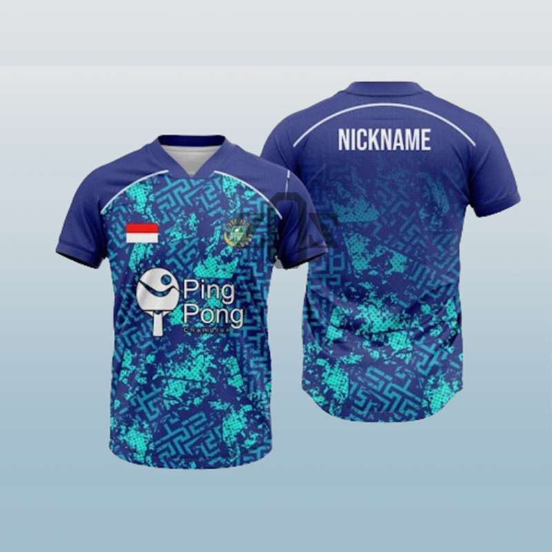 Jual Baju Kaos Jersey Custom Table Tennis Meja Ping Pong Blue Ocean Di ...