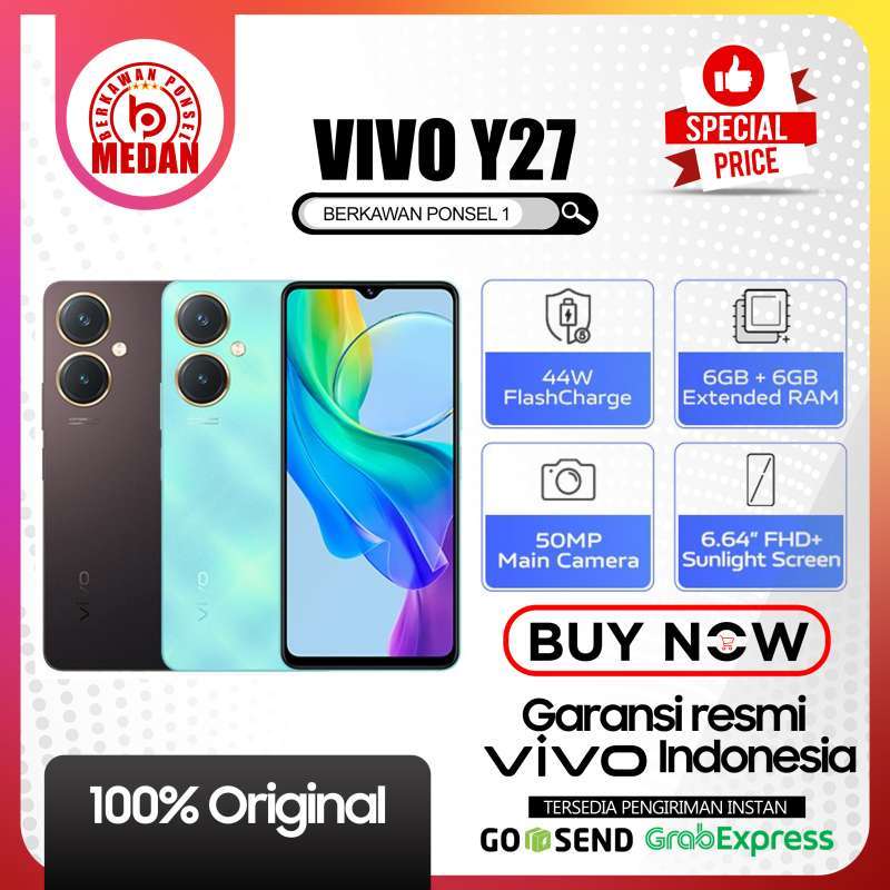 Jual vivo Y27 (6/128) - 50MP Camera, 44W FlashCharge+5000mAH di Seller Berkawan Ponsel 1 - Deli ...