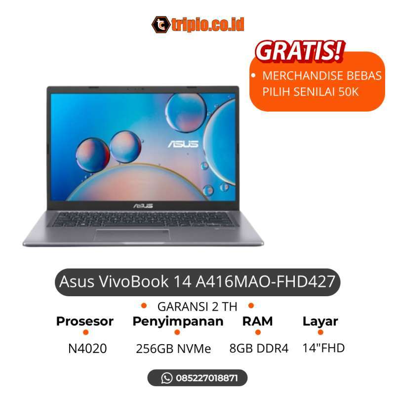 Jual ASUS VivoBook 14 A416MAO-FHD427 - Slate Grey di Seller tripio ...