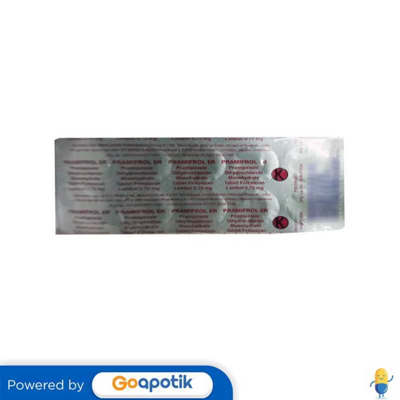 Jual PRAMIFROL ER 0.75 MG STRIP 10 TABLET di Seller Apotek Aslam - Rawa ...