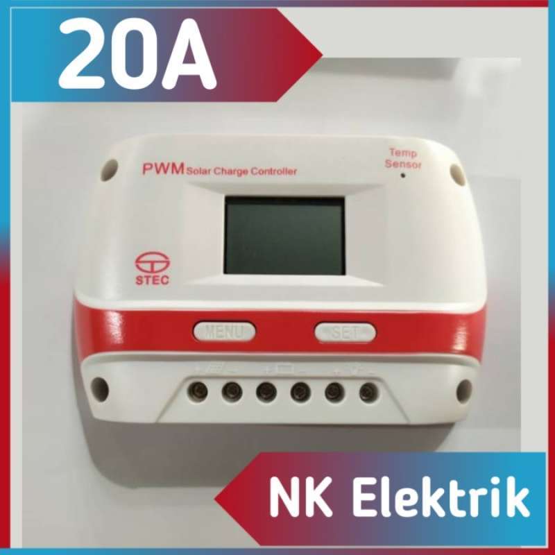 Promo Solar Charge Controller 20A 12V/24V / SCC 20A STEC PWM / BCR ...