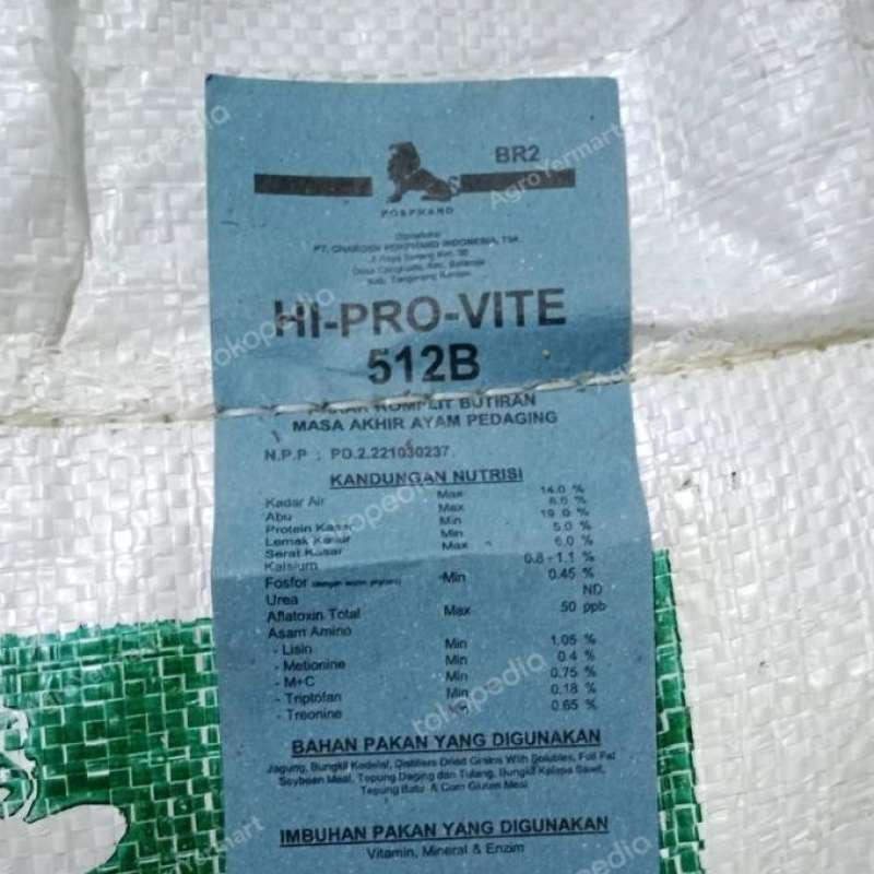 Promo ! PUR AYAM 512 REPACK 25 KG PAKAN AYAM HI PRO VITE BISA GOJEK DAN ...
