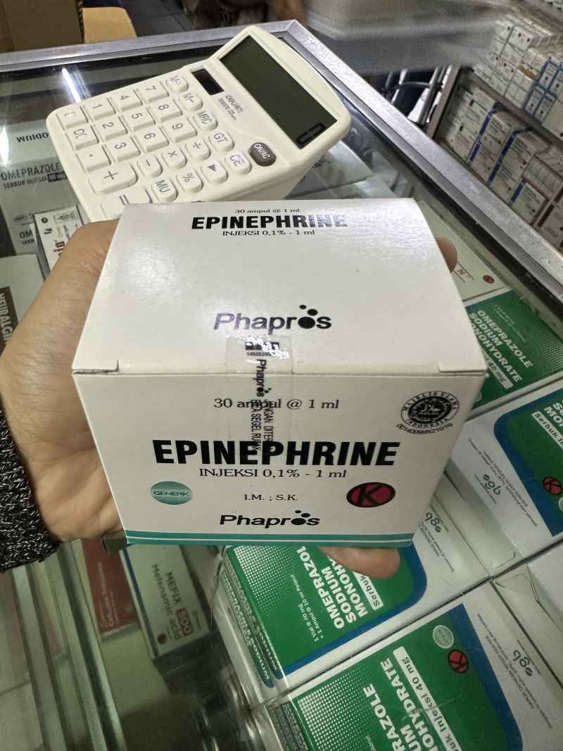 Jual Epinephrine. Injeksi 0,1% 1 Ml Original 30 Ampul Box Di Seller ...