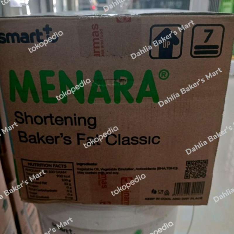 Jual Menara Shortening Baker's Fat Classic Mentega Putih Repack 1 KG di Seller Dahlia Bakers ...