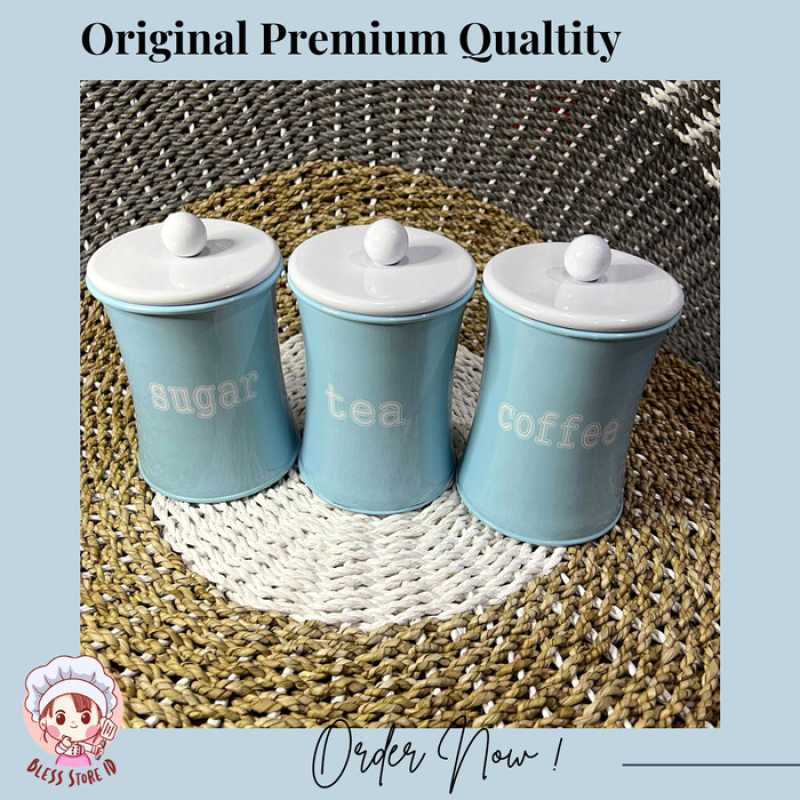 Promo Tempat Gula Set Tempat Gula Kopi Teh Wadah Penyimpanan Gula 3In1 ...