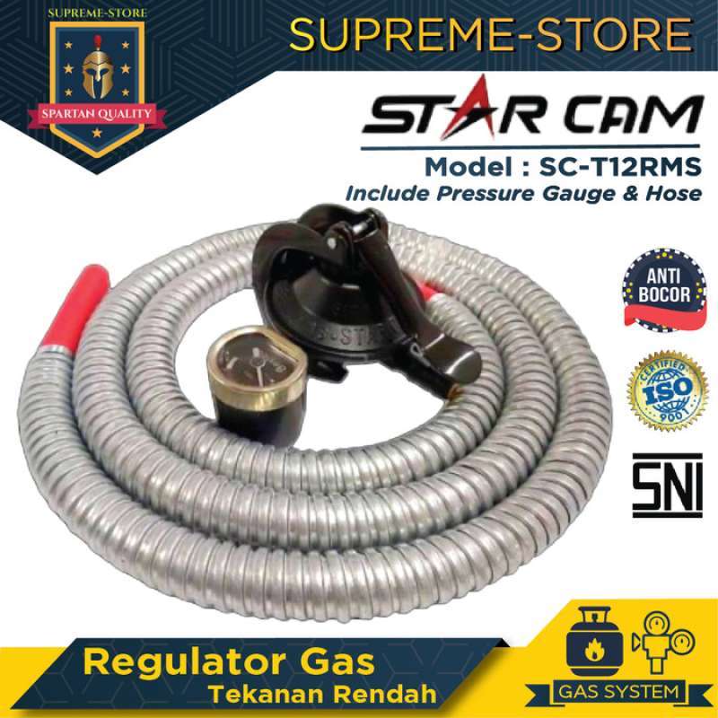 Promo Starcam Destec Regulator Gas Lpg Set Tekanan Rendah Meteran Sc ...