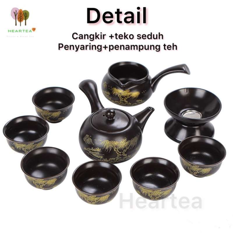 Promo Chinese Kungfu Tea Pot Set Ceramics / Teko Keramik / Poci Tanah ...