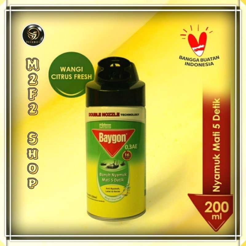 Promo Baygon Aerosol Semprot Wangi Citrus Fresh - 200 ml (Kemasan 6 Pcs ...