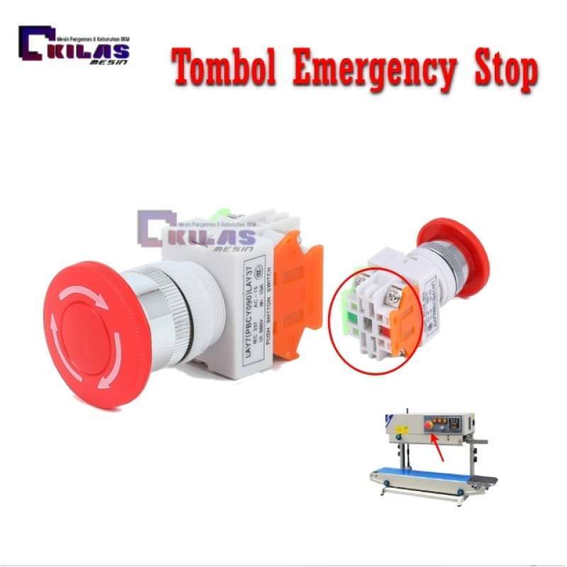 Promo Tombol Emergency Stop Switch Continuous Band Sealer Diskon 23% Di ...