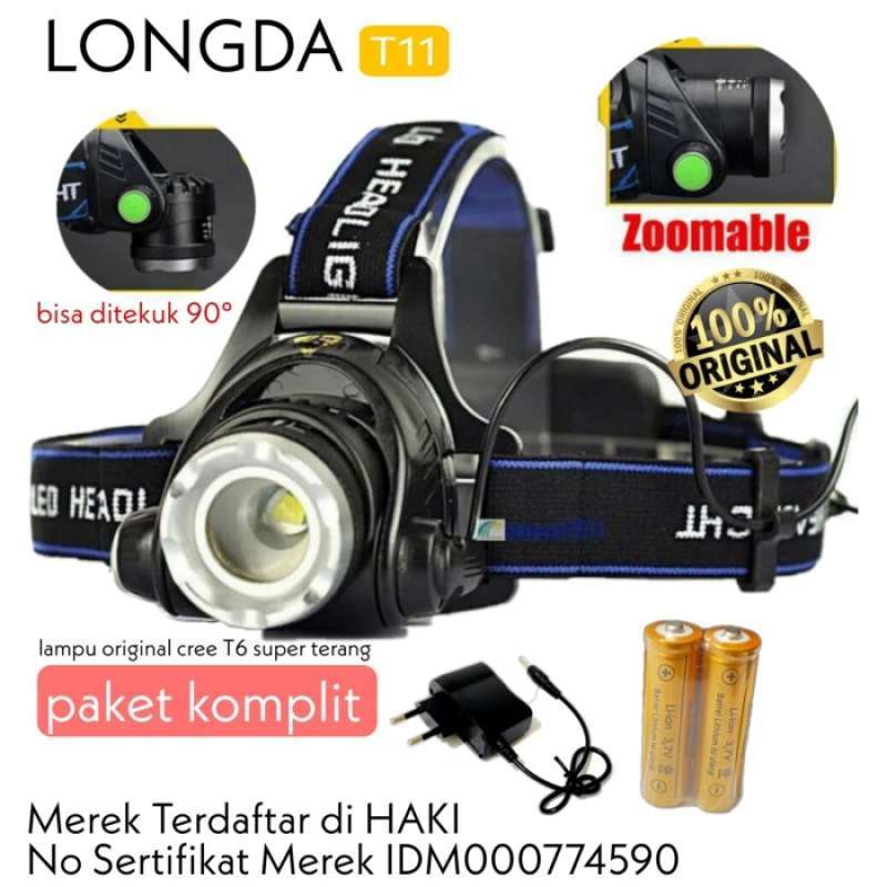 Promo SALE SENTER KEPALA HEAD LAMP LED CREE XML T6 HD LD T11 ...