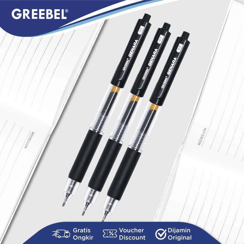 Promo Greebel Gel Pen Gp-508 Genara 0.5 /pen/pulpen/gel Pen Utk Atk ...