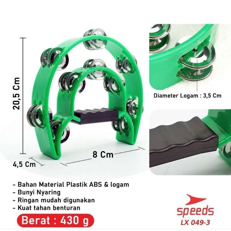 Jual Alat Musik Tamborin - Tambourine Double Ring Kecrekan - Tamborin ...