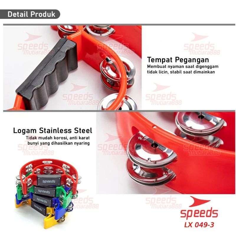 Jual Alat Musik Tamborin - Tambourine Double Ring Kecrekan - Tamborin ...