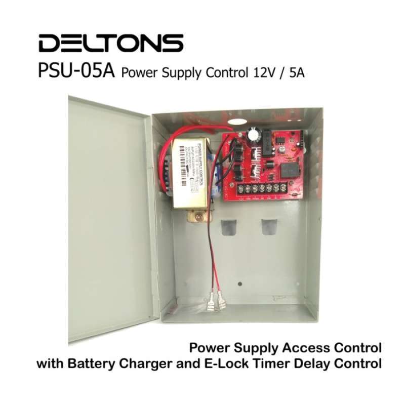 Promo Power Supply 12V 5A Access Control with Battery Charger Panel ...