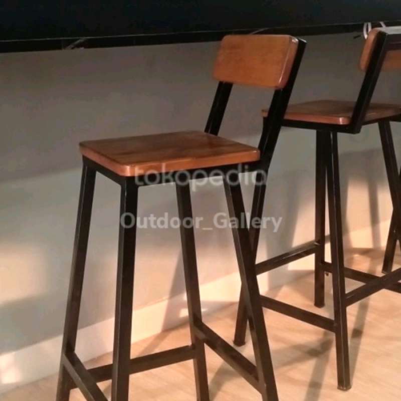 Promo Kursi Bar Tinggi 60Cm Bangku Bar Industrial Minimalis Kursi Cafe ...