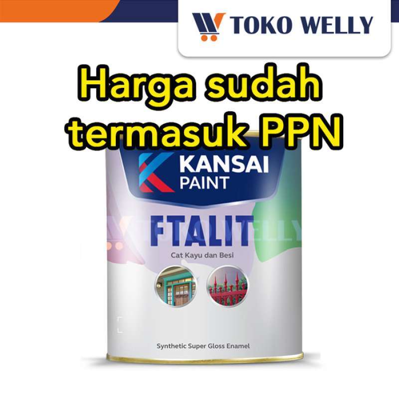 Promo Ftalit Gloss / Cat Kayu Besi Hitam & Putih 1 Kg Diskon 23% di ...
