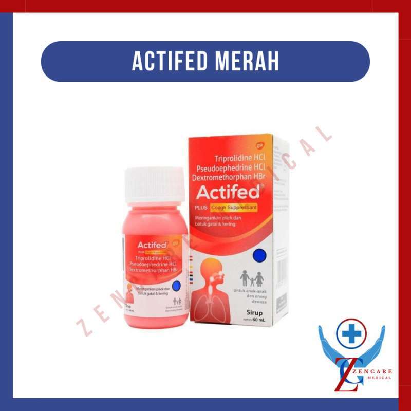 Jual Actifed Merah Cough Supressant Sebotol Isi 60 ML / Obat Batuk ...