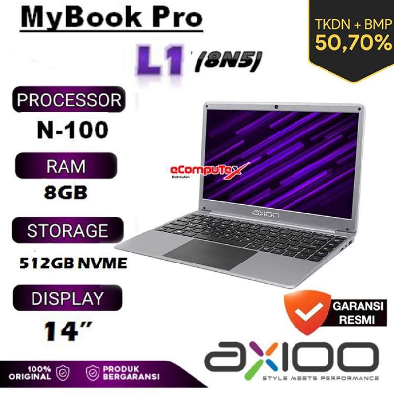 Jual Laptop Axioo Mybook Pro L1 (8n5) N100 8gb 512gb Nvme 14 Win 10 ...