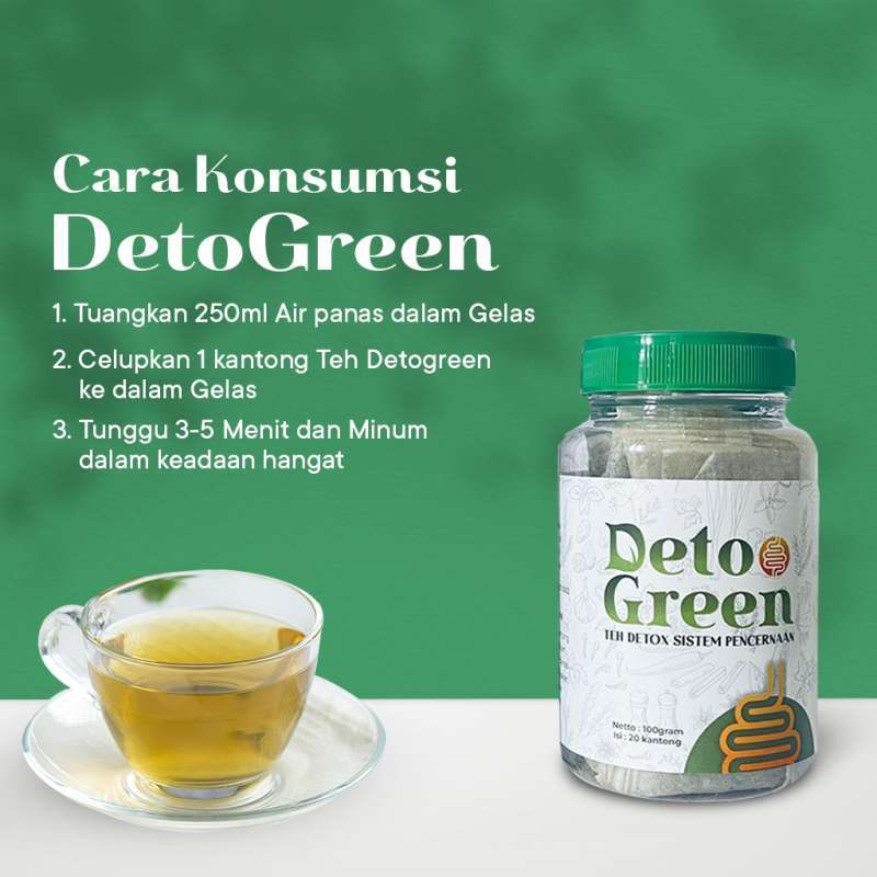 Jual TEH DETOGREEN [ISI 20 KANTONG] / TEH DETOX / DETOGREEN TEA ...