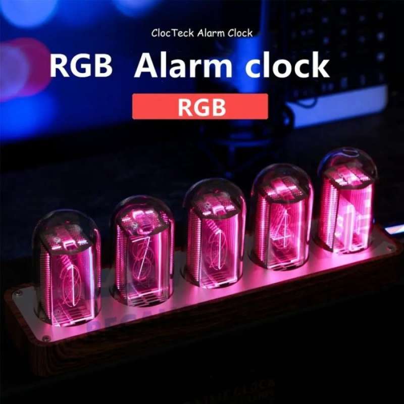 Promo New Jam Meja Digital Tube Clock With Rgb Led Glow For Gaming - 5 ...