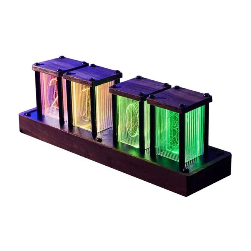 Promo New Jam Meja Digital Tube Clock With Rgb Led Glow For Gaming ...