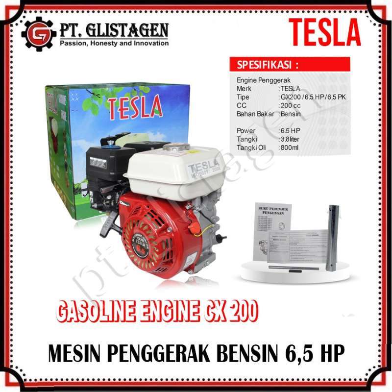 Jual Tesla CX 200 Engine Pengerak Motor Gasoline Bensin 6,5 HP di ...