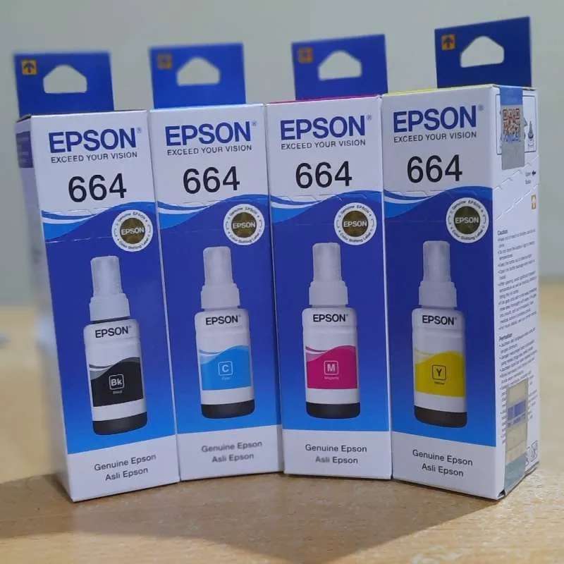 Jual TINTA EPSON 664 70ML ORIGINAL FOR USE PRINTER L100 L110 L120 L121 L200 L210 L220 L300 L310 ...
