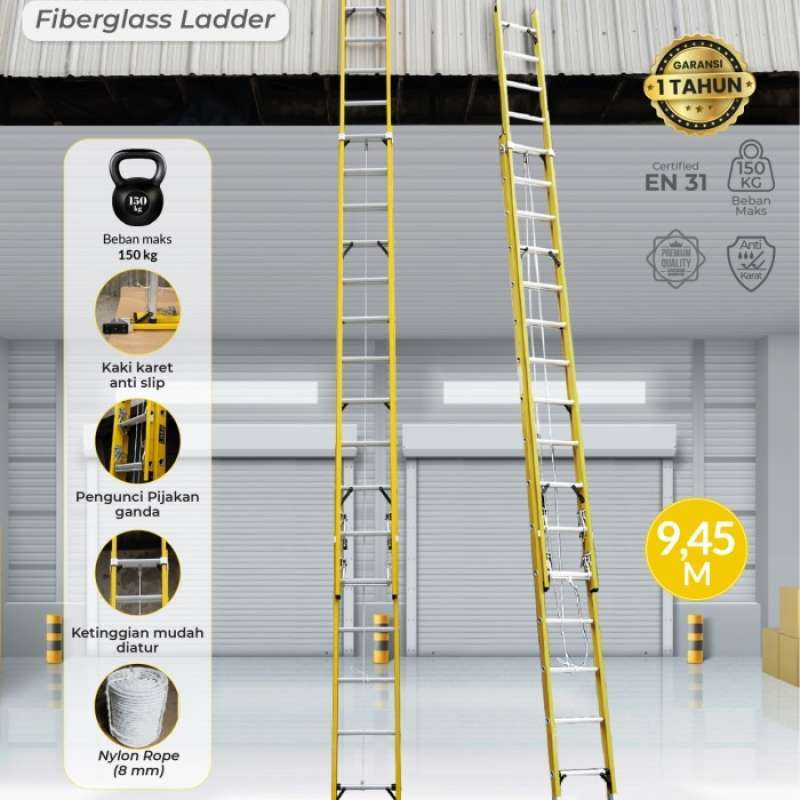 Promo Tangga Fiberglass 9 Meter Merk Liveo Tangga Fiber 9M Diskon 23% ...