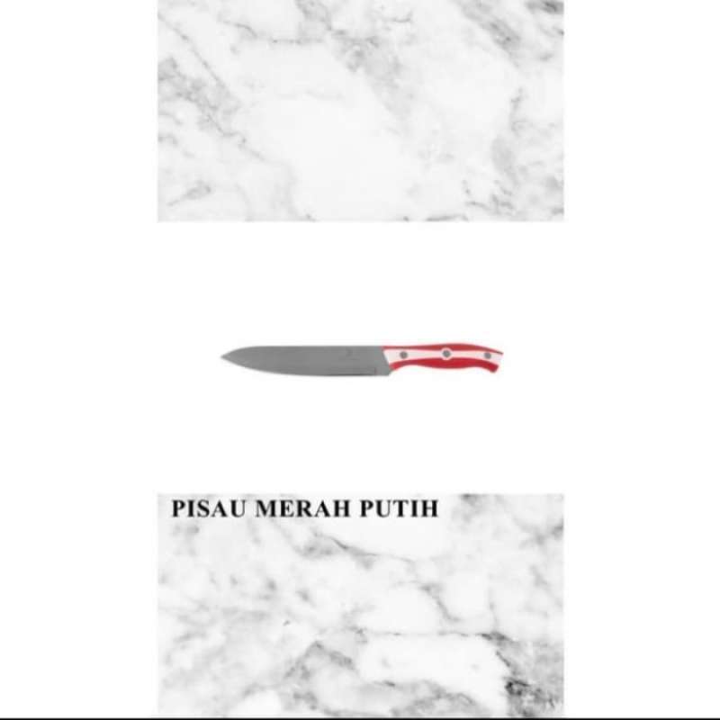 Jual Pisau Dapur Stainless Steel 7 Merah Putih Merek Komodo di Seller ...