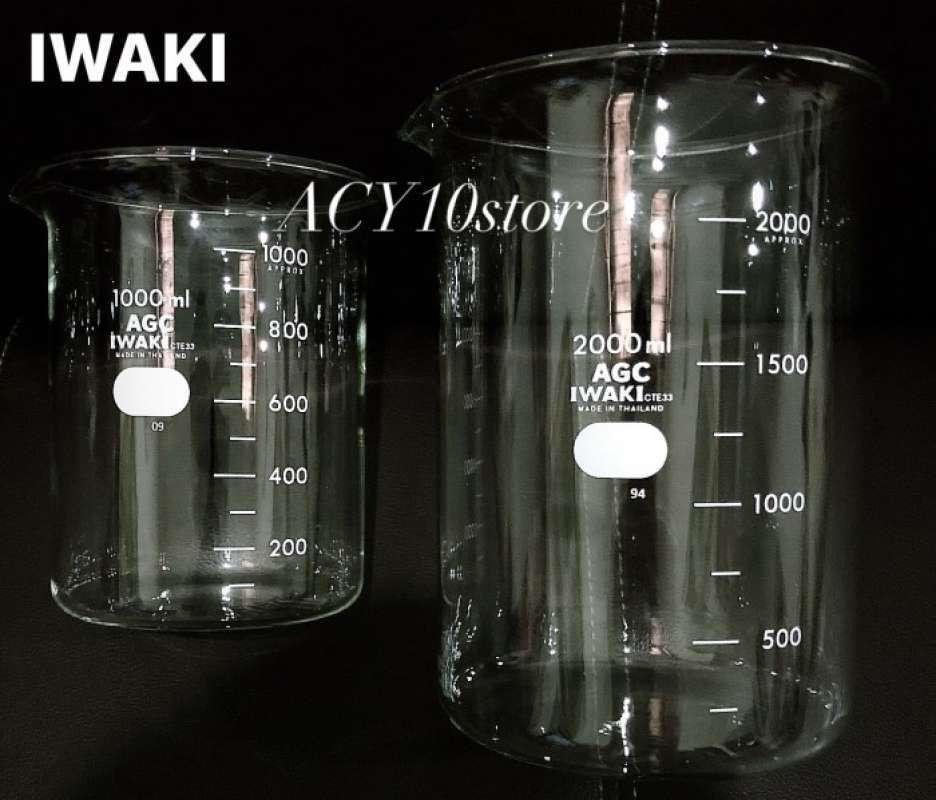 Promo IWAKI Beaker Glass Low Form 1000ml, 2000ml, 3000ml, 5000ml Diskon 38% di Seller Zafran ...