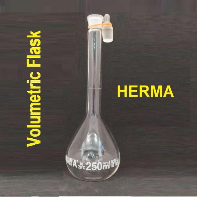 Promo LABU UKUR 1 LITER LABU TAKAR VOLUMETRIC FLASK WITH STOPPER BOMEX ...