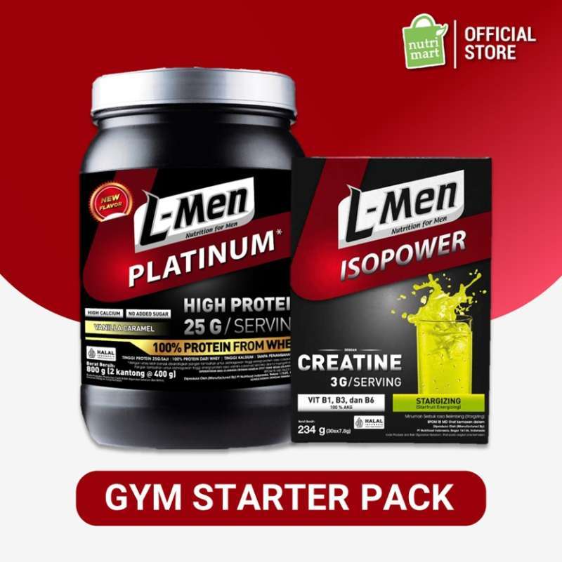 Promo Gym Starter Pack: L-Men Platinum Vanilla Caramel 800gr & L-Men ...
