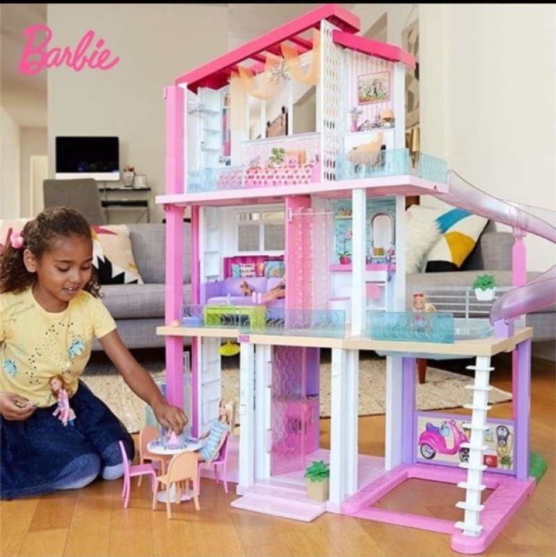 Jual Rumah Boneka Barbie DreamHouse 3 Lantai - Mainan Rumah Anak barbie ...