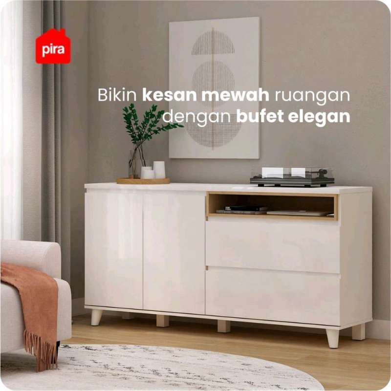 Jual BUFET 2 PINTU DENGAN 2 LACI RAK RUANG TAMU MINIMALIS RAK SERBAGUNA ...