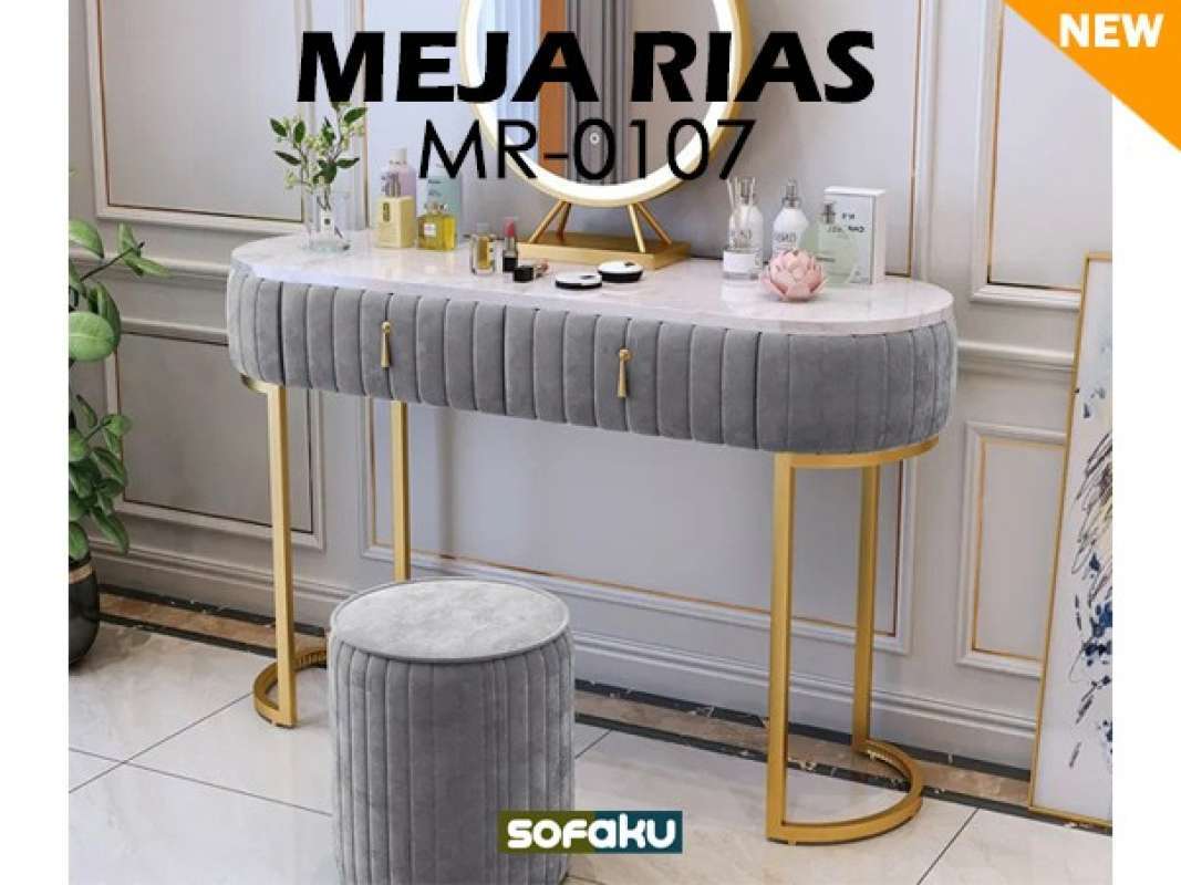 Promo Meja Rias Mr-0107 Meja Rias Dressing Table Nordic Meja Mua Suede ...