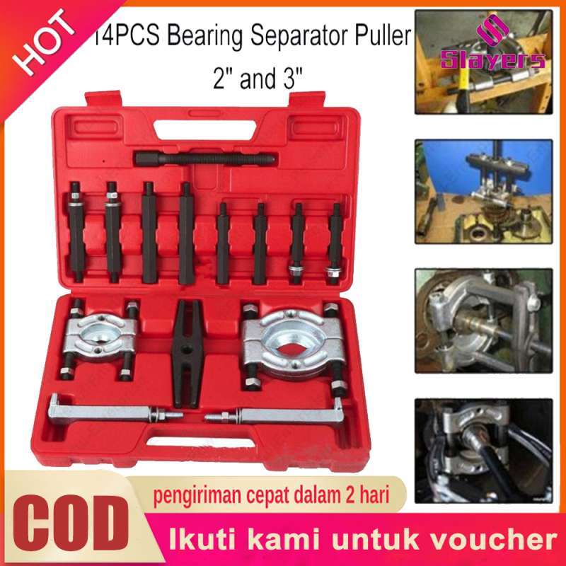 Promo 14PC Bearing Separator Set Mechanical Double Disc Pull Type Disc Puller Chuck Pull e ...